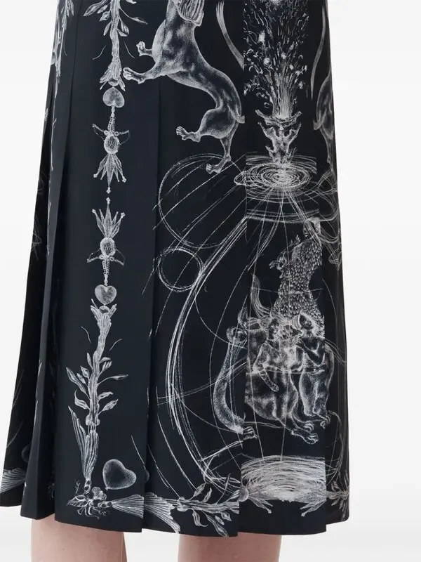 Fabiana Filippi Printed Silk Skirt - Blue