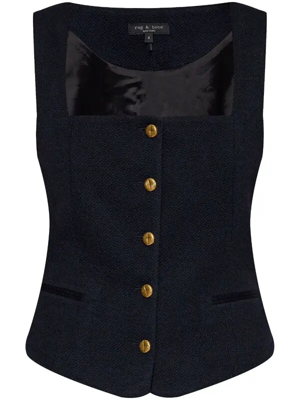 Rag & Bone Mariana Waistcoat - Blue