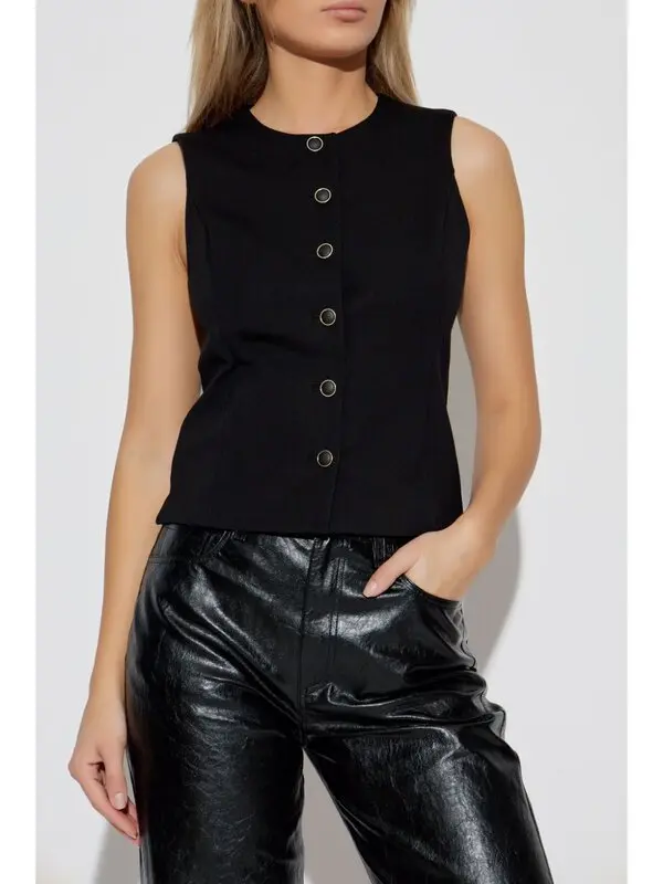 Rag & Bone Irina Ponte Waistcoat - Black