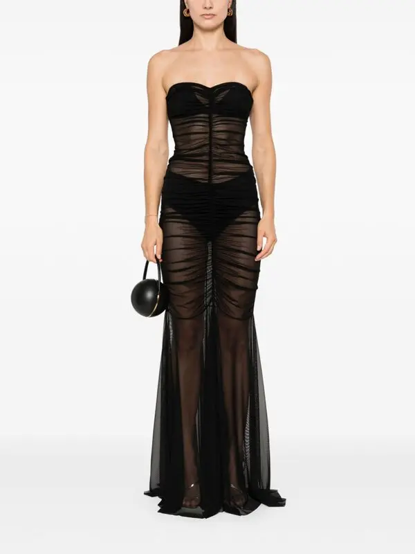 Norma Kamali Strapless Fishtail Gown