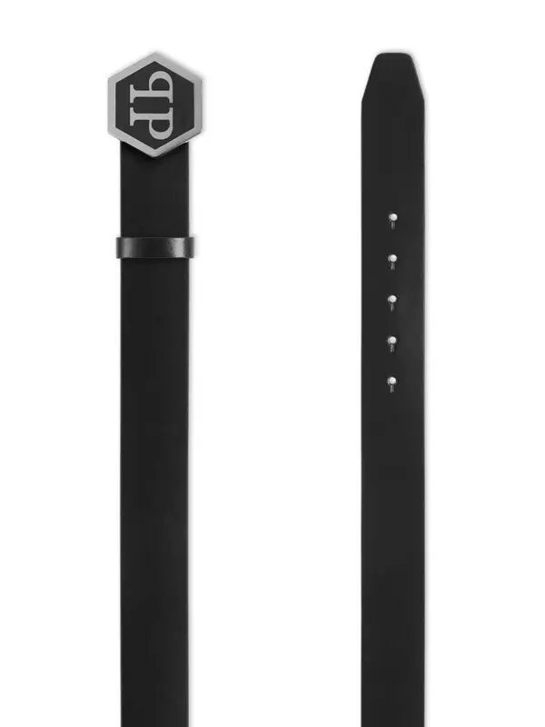 Philipp Plein Hexagon-logo Leather Belt