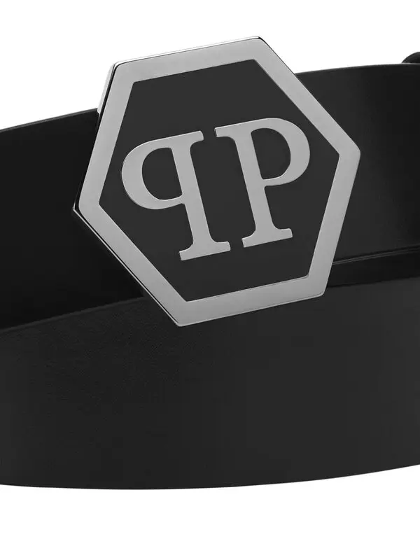 Philipp Plein Hexagon-logo Leather Belt