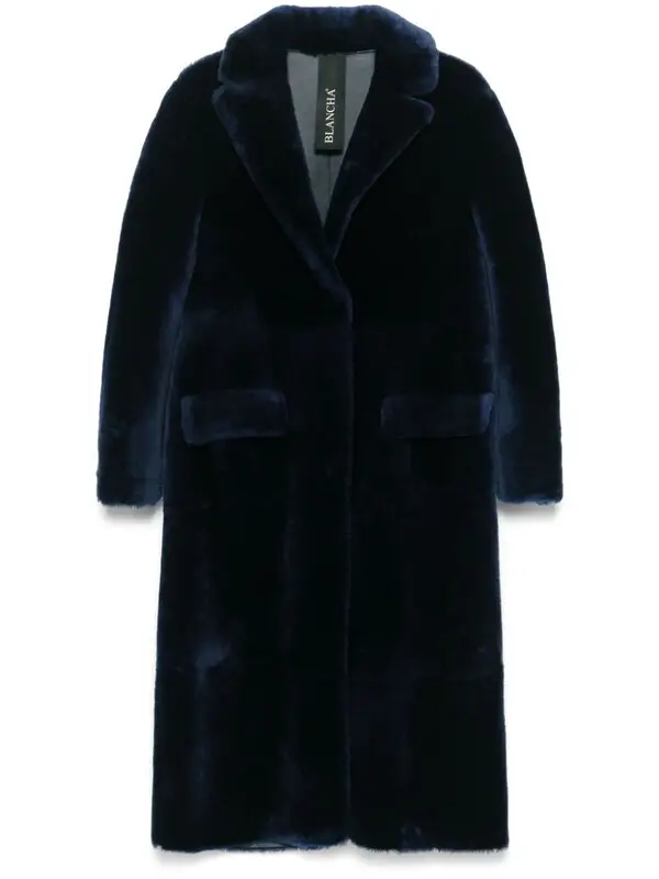 BLANCHA Shearling Reversible Long Coat