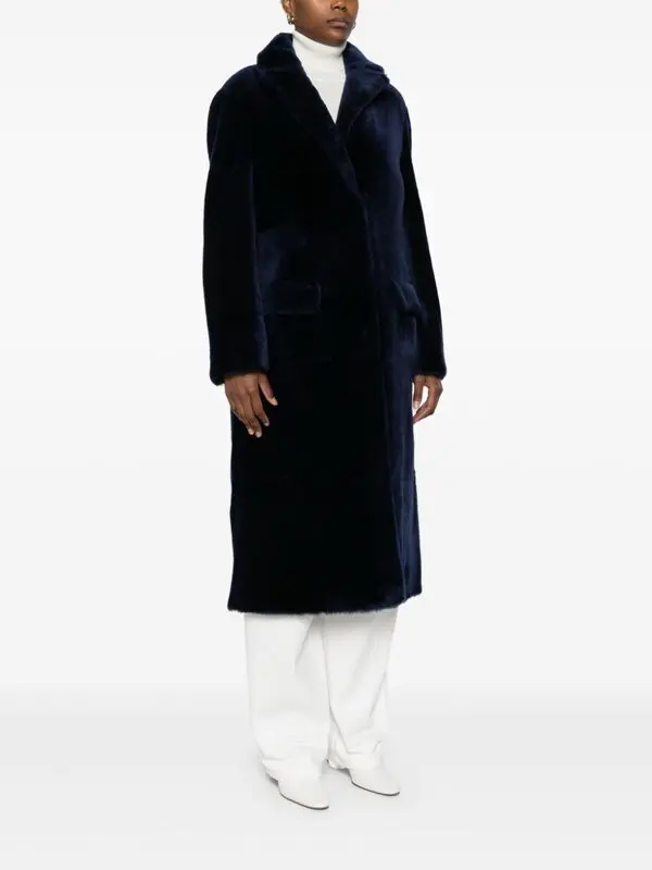 BLANCHA Shearling Reversible Long Coat