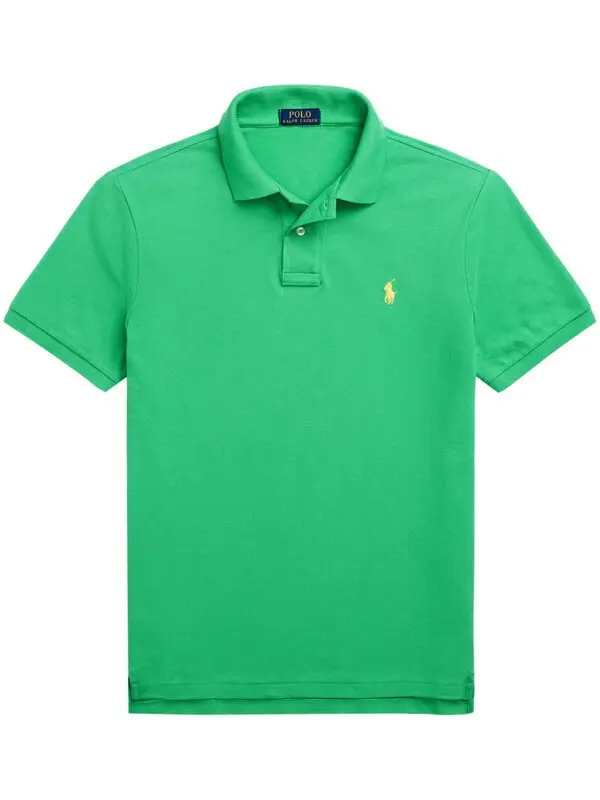 Polo Ralph Lauren Cotton Polo Shirt With Embroidered Pony - Green