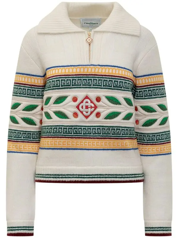 Casablanca Laurel Jumper - White