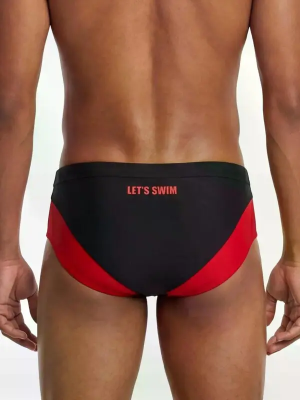 LET'S SWIM Logo-print Swim Shorts