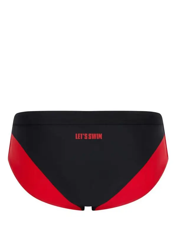 LET'S SWIM Logo-print Swim Shorts