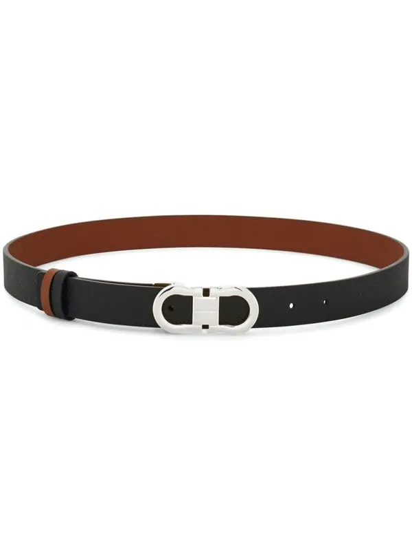 FERRAGAMO Gancini Reversible Leather Belt - Brown