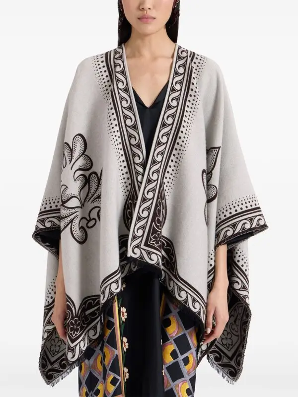 La DoubleJ Botanical Print Poncho