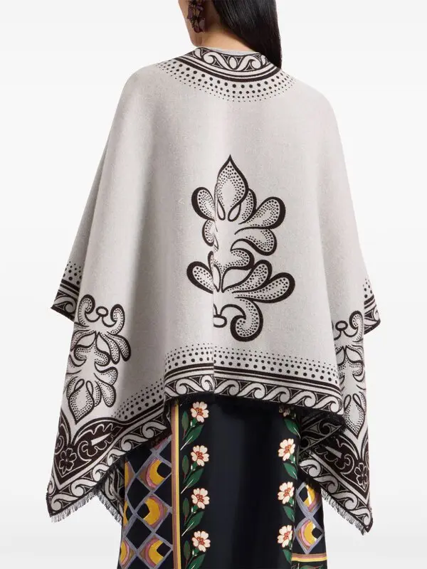 La DoubleJ Botanical Print Poncho