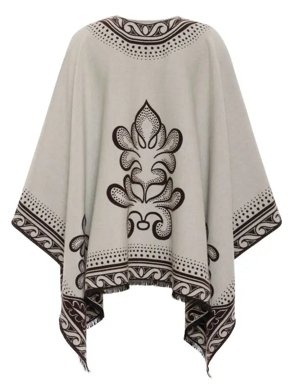 La DoubleJ Botanical Print Poncho
