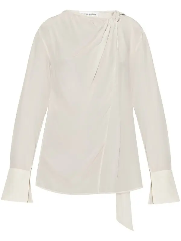 Victoria Beckham Ruched-detailing Blouse - Neutrals