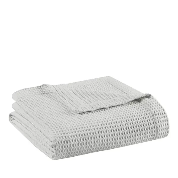 BEAUTYREST Waffle Weave Blanket, Twin - Gray