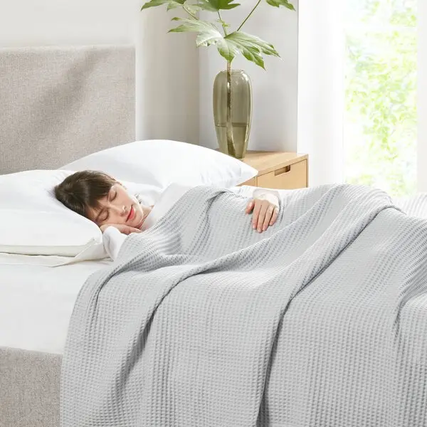 BEAUTYREST Waffle Weave Blanket, Twin
