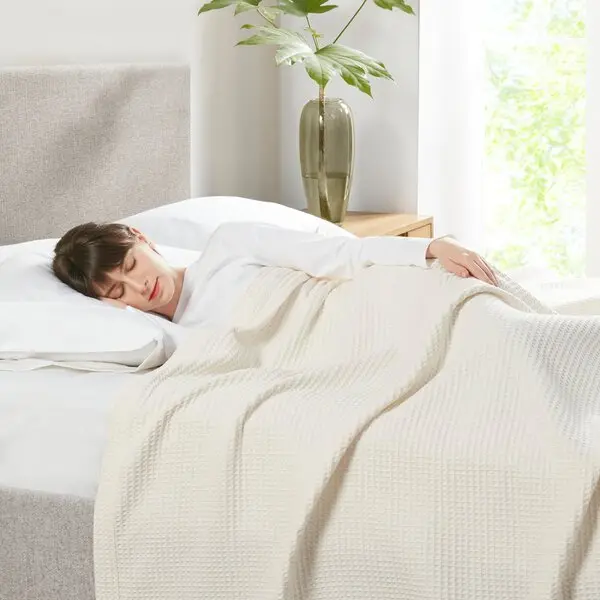 BEAUTYREST Waffle Weave Blanket, Twin