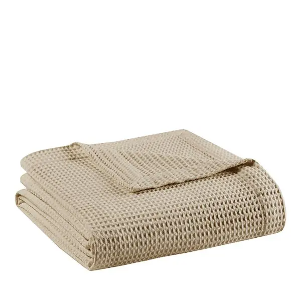 BEAUTYREST Waffle Weave Blanket, Full Queen - Khaki