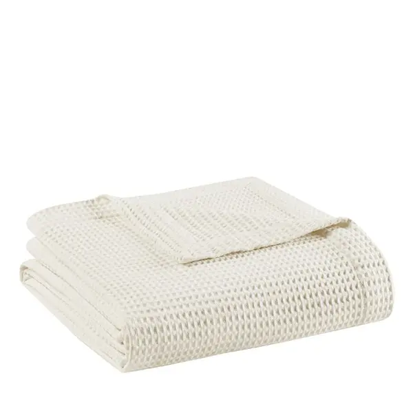BEAUTYREST Waffle Weave Blanket, King - Ivory