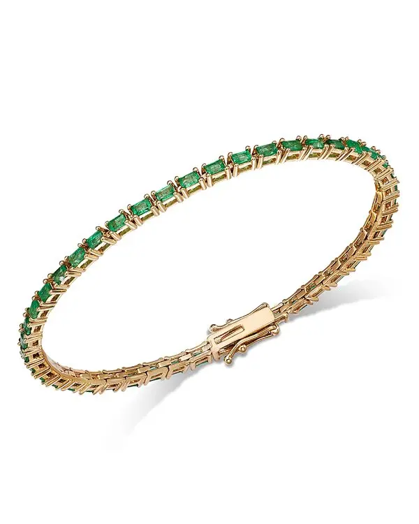 Bloomingdale'S Emerald Tennis Bracelet - Green/gold