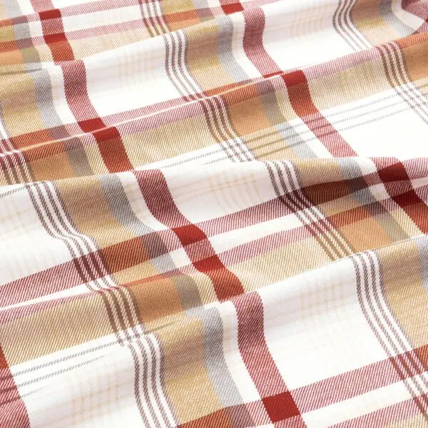 ELRENE HOME FASHIONS Seneca Plaid Harvest Cotton Round Tablecloth, 70