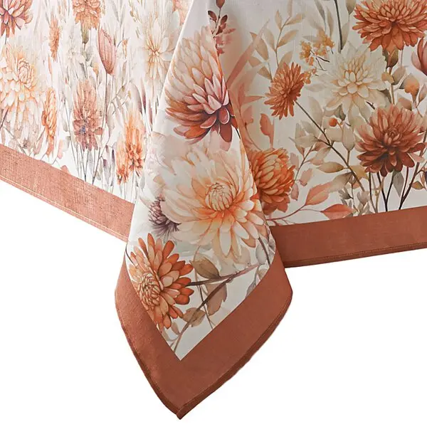 ELRENE HOME FASHIONS Autumn Blooms Rectangle Tablecloth, 120 X 60 - Multi