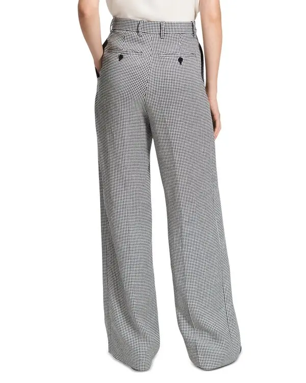 Theory Houndstooth High Waisted Trousers
