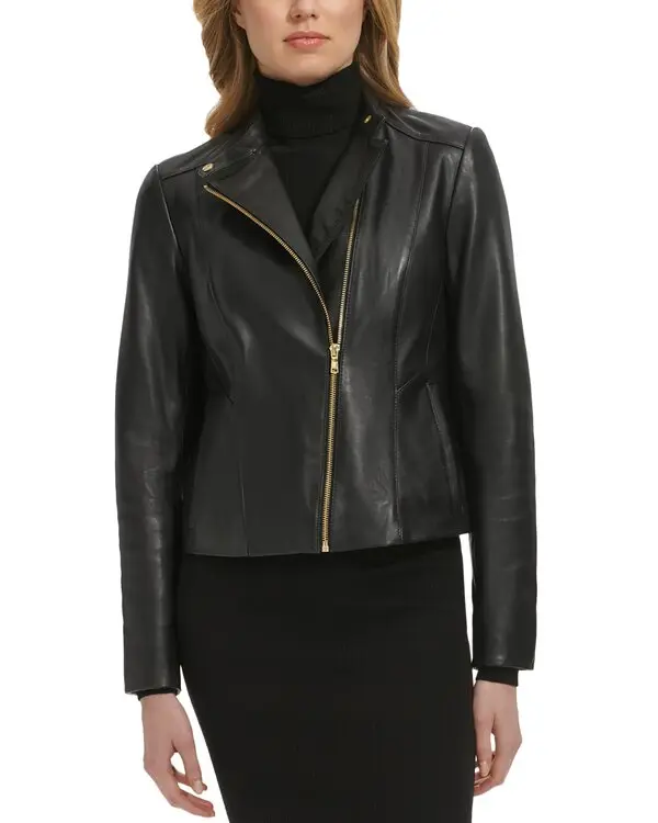 Cole Haan Racer Leather Jacket