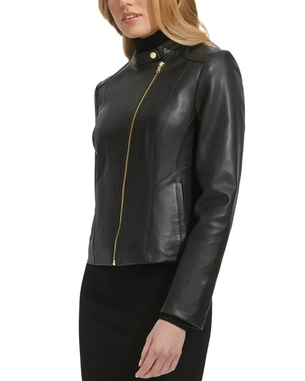 Cole Haan Racer Leather Jacket