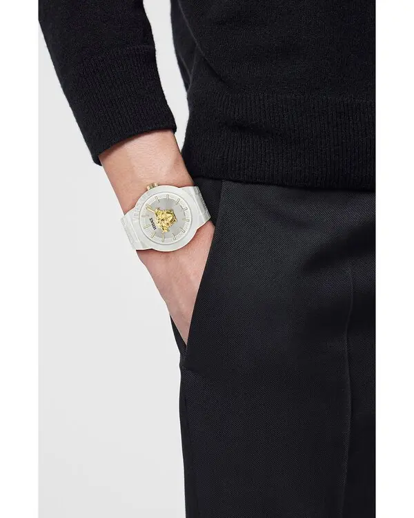 Versace V Pop Watch, 43mm - White