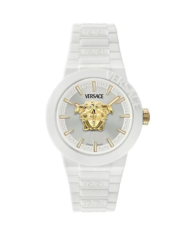 Versace V Pop Watch, 43mm - White