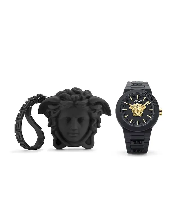 Versace V Pop Watch, 43mm - Black