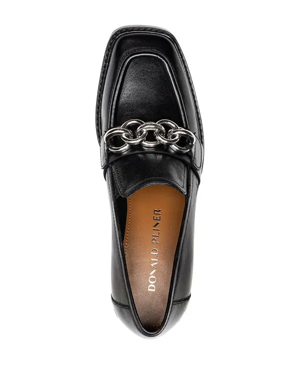 DONALD PLINER Kamryn Loafer Pumps With Chain Detailing