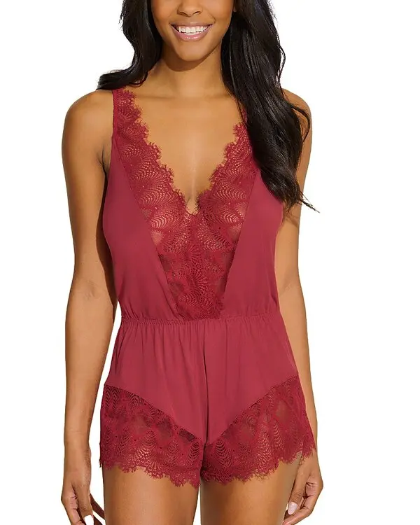 Cosabella Allure Sleep Teddy - Sindoor Red