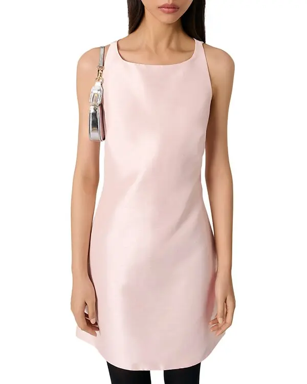 Maje Ridroitane Mini Dress - Pale Pink