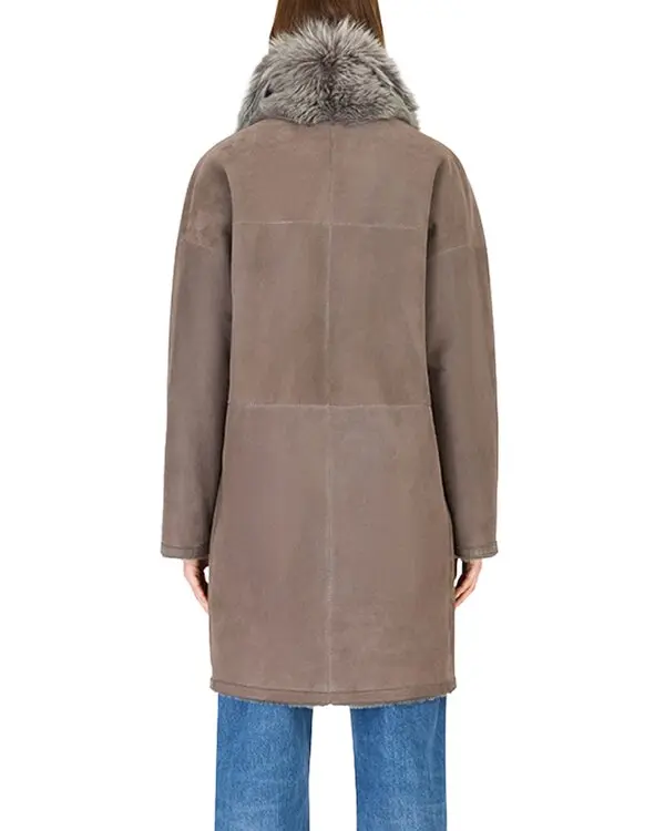 HISO August Reversible Shearling Jacket - Dorian Grey