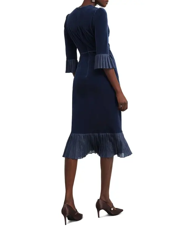 HOBBS LONDON Mary Velvet Midi Dress