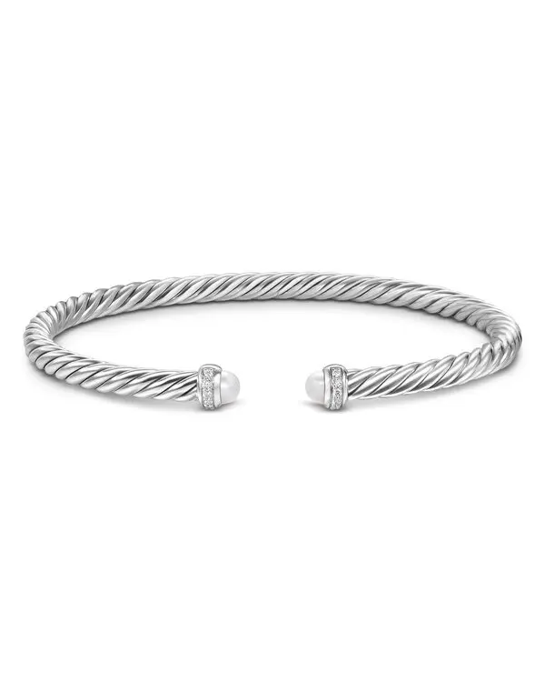 David Yurman Cable Spira Flex Bracelet - Pearl/silver