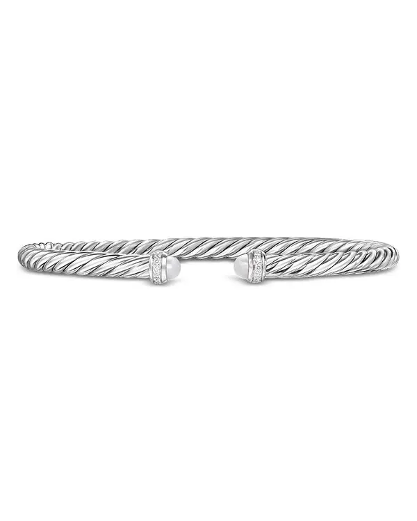 David Yurman Cable Spira Flex Bracelet - White/silver