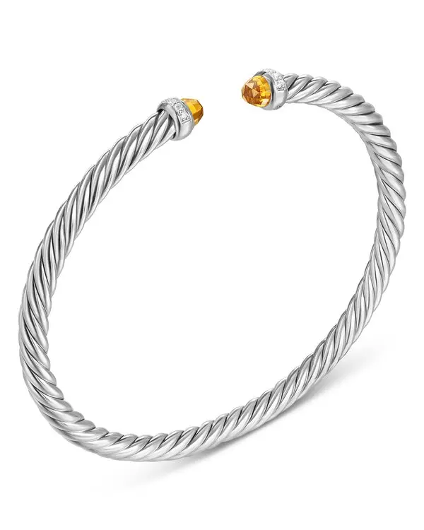 David Yurman Cablespira Flex Bracelet - Citrine/silver