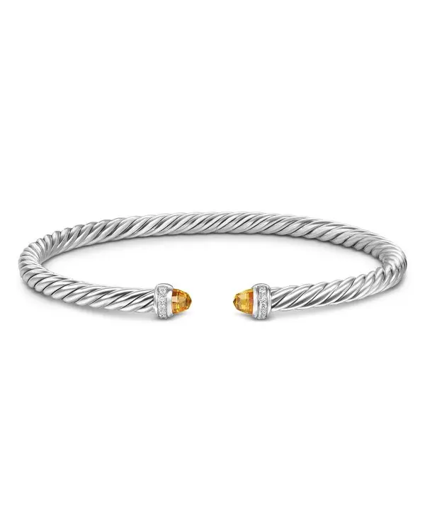 David Yurman Cablespira Flex Bracelet - Citrine/silver