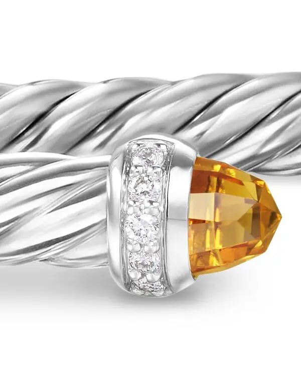 David Yurman Cablespira Flex Bracelet - Citrine/silver