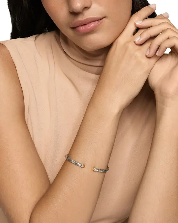 David Yurman Cablespira Flex Bracelet - Citrine/silver