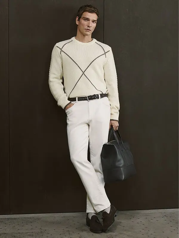 REISS Parvey Wool-blend Embroidered Jumper