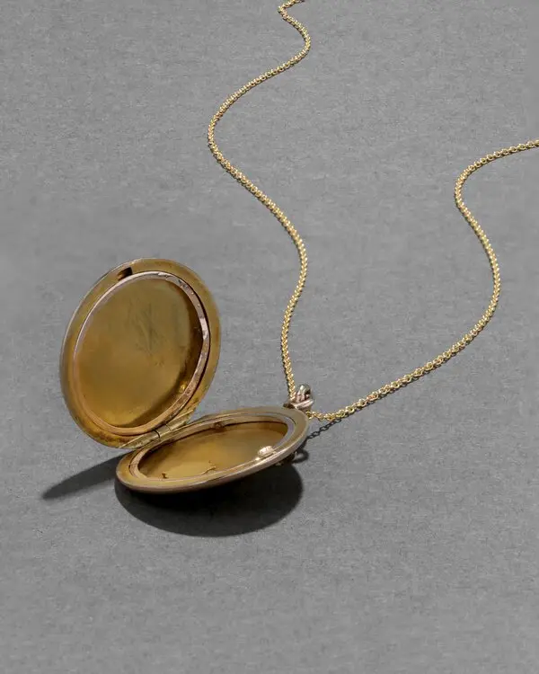 Alexis Bittar Antique 10k Eagle Locket Necklace