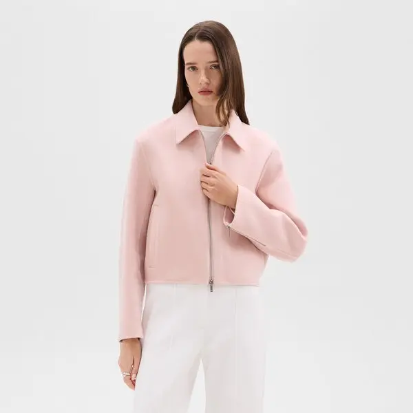 Theory Blouson Jacket In Double-face Wool-cashmere
