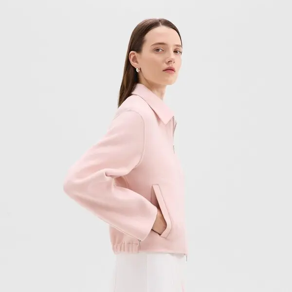 Theory Blouson Jacket In Double-face Wool-cashmere