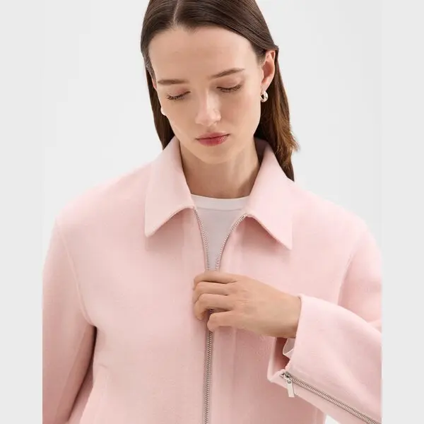 Theory Blouson Jacket In Double-face Wool-cashmere