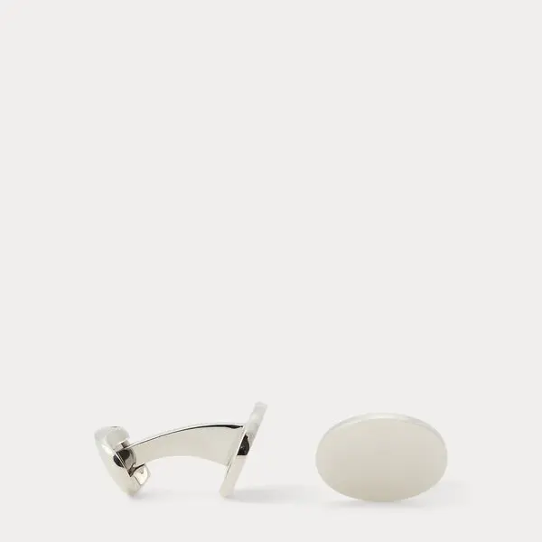 Ralph Lauren Sterling Oval Cuff Links - Silver