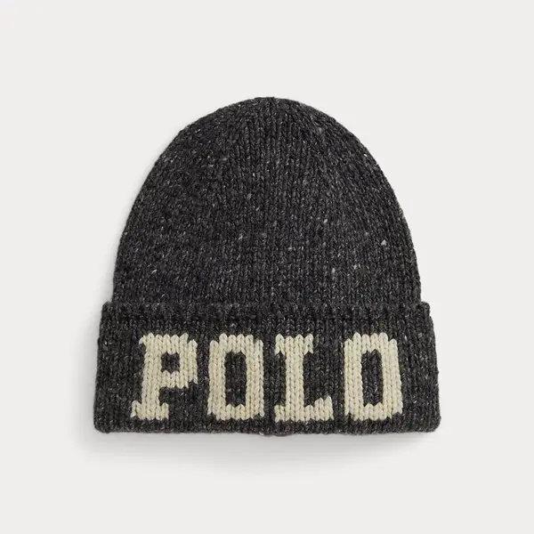 Ralph Lauren Intarsia-knit Merino Wool-blend Beanie - Charcoal