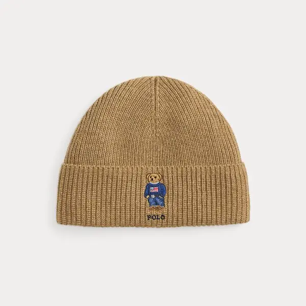 Ralph Lauren Polo Bear Rib-knit Beanie - Classic Camel